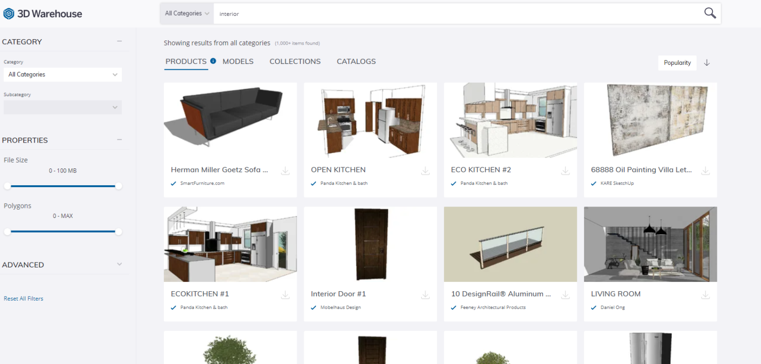 What You Can Find in the Sketchup 3D Warehouse - Elmtec Sketchup